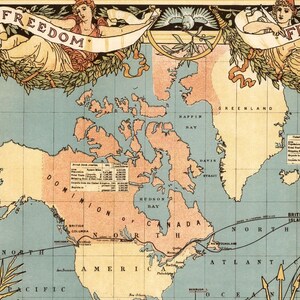 Imperial Federation Map – the British Empire in 1886 - Etsy