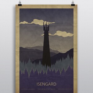 Lord of the Rings Poster Isengard Poster Iron Fortress Wall - Etsy