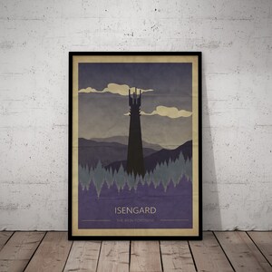 Lord of the Rings Poster Isengard Poster Iron Fortress Wall - Etsy