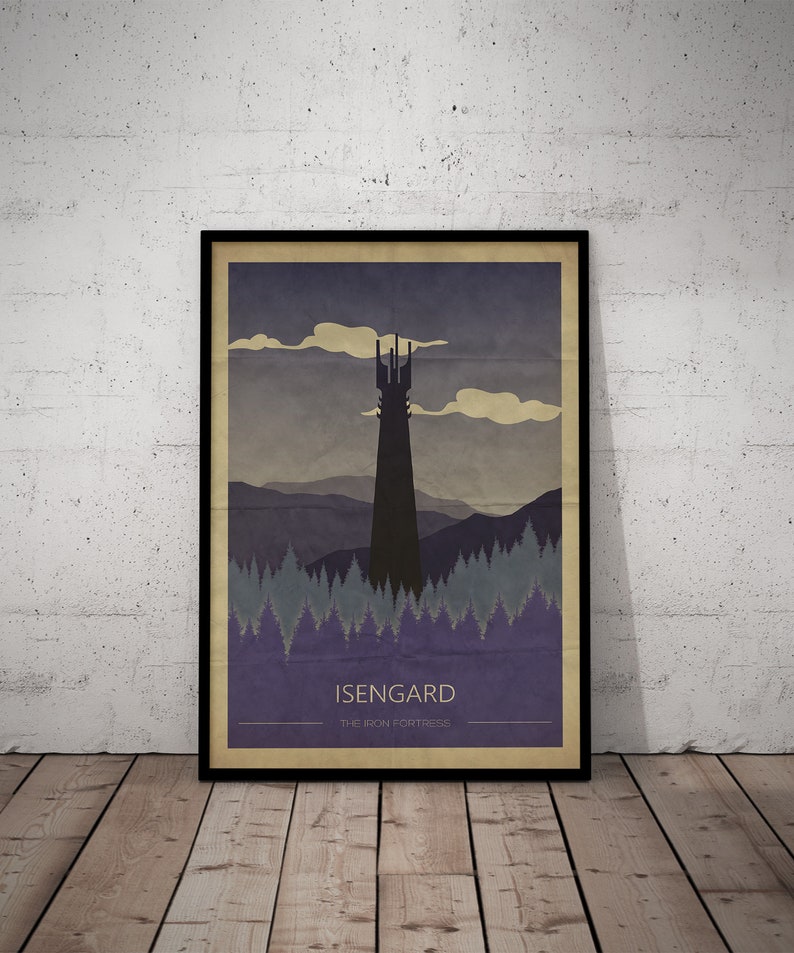 Lord of the Rings Poster Isengard Poster Iron Fortress Wall - Etsy