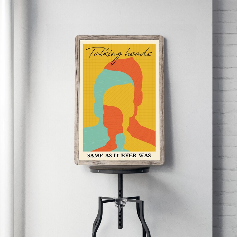 Talking Heads poster David Byrne print Once in a Lifetime | Etsy Talking Heads poster David Byrne print Once in a Lifetime | Etsy