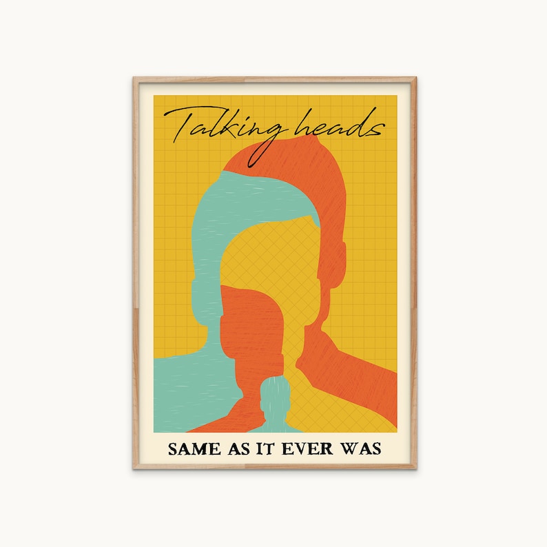 Talking Heads poster David Byrne print Once in a Lifetime | Etsy Talking Heads poster David Byrne print Once in a Lifetime | Etsy