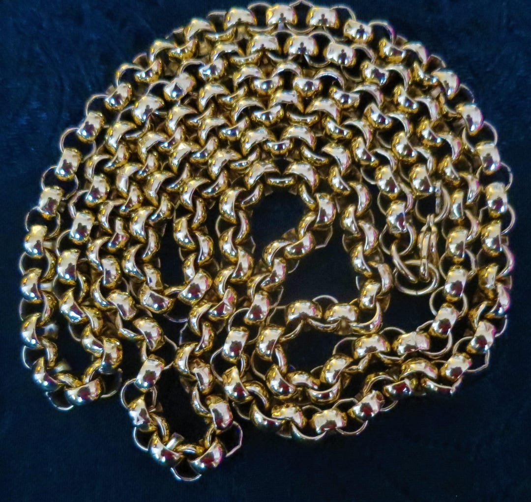 A Lovely Vintage Chunky Monet Gold Metal Belcher Opera Length Chain - Etsy
