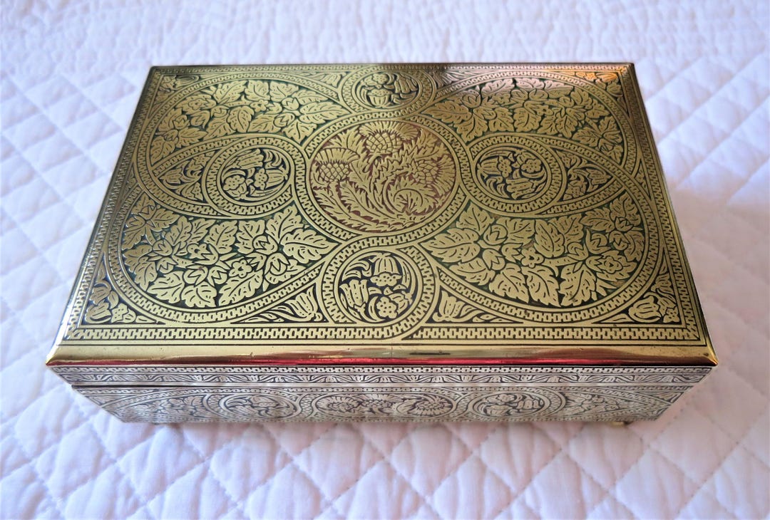An Ornate Vintage British Made kinco Brass Box C 1920's/1930's - Etsy