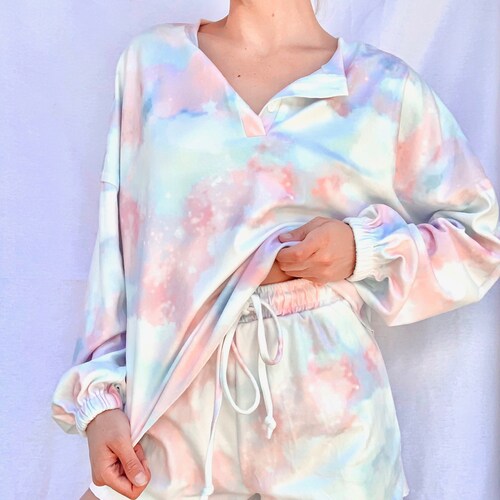 Tie Dye Sweats Lounge Set Pastel Tie Dye Sweatsuit Tie Etsy