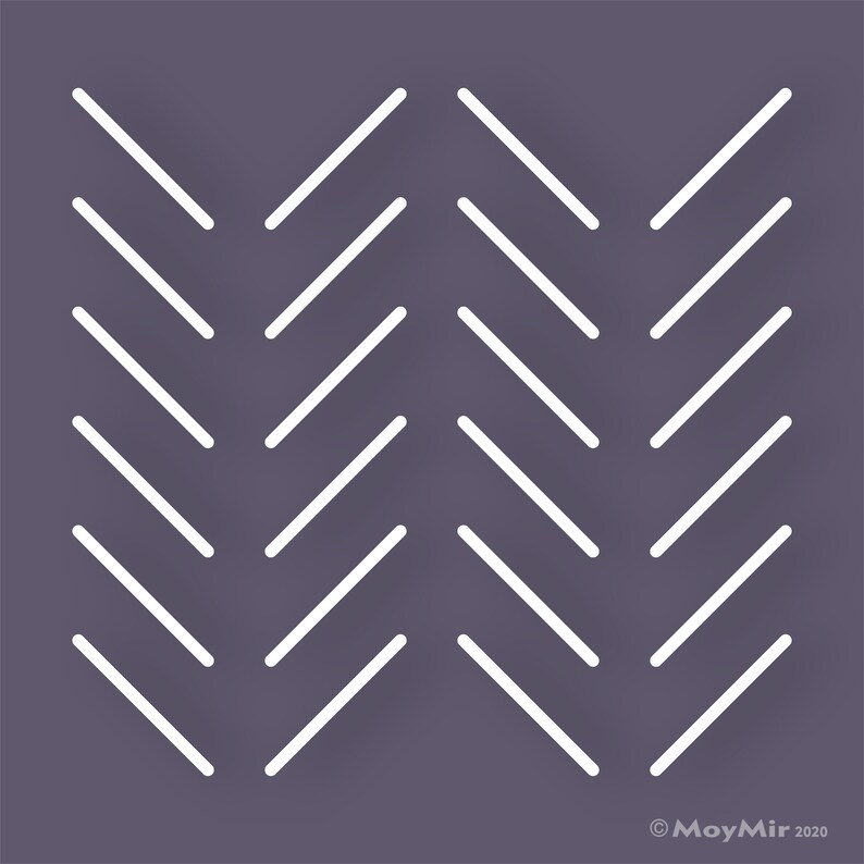 Herringbone Design Stencil for Walls Fabric & Crafts | Etsy