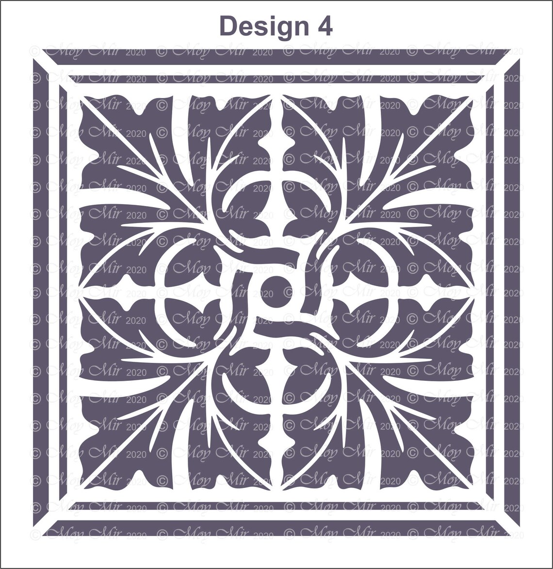 Set of 4 Greek Style Stencils for Tiles, Walls & Craft, Choose Size ...