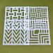 Bundled Set of 4 Geometric Pattern Stencils, Choose Size - Etsy