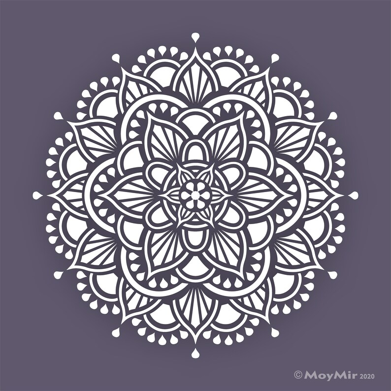 Mandala Large Stencil Choose Size Whole or Half Design 23 | Etsy