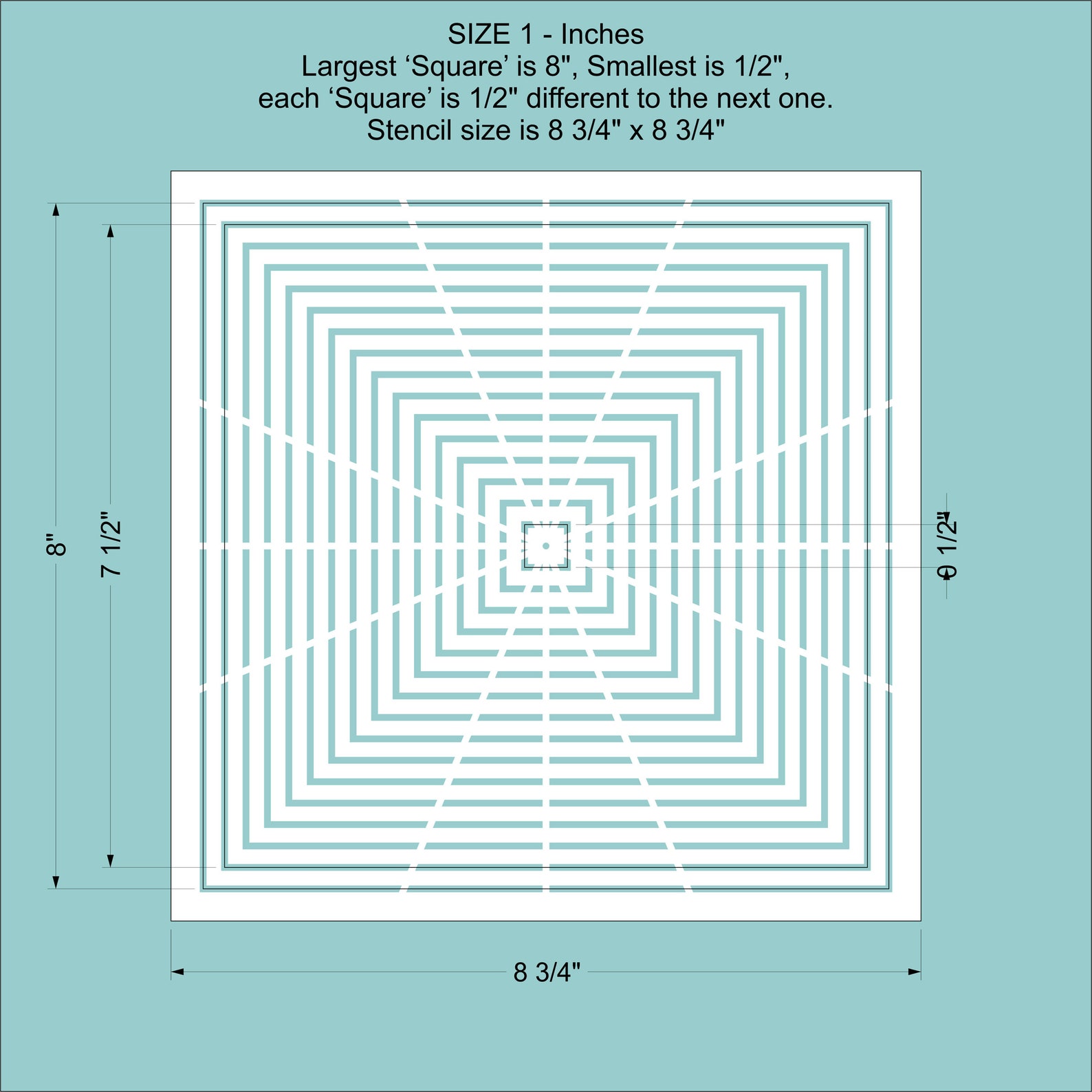 Square Art, Craft, Quilting Template Ruler, Choose Size and Unit - Etsy