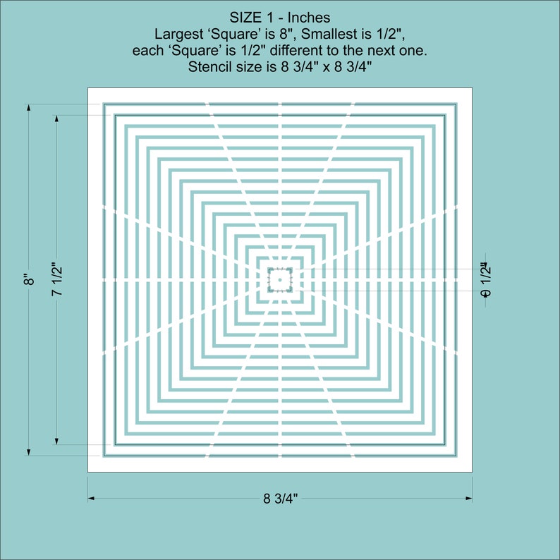 Square Art, Craft, Quilting Template Ruler, Choose Size and Unit - Etsy