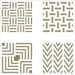 Bundled Set of 4 Geometric Pattern Stencils, Choose Size - Etsy