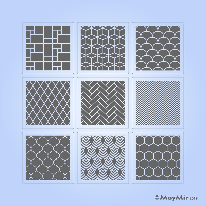 Wall Stencil Geometric - Etsy