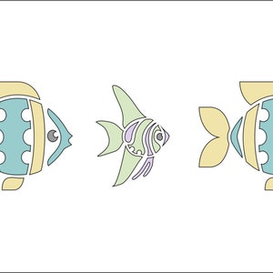 Fish Border Stencil, Easy Repeat, Choose Size - Etsy