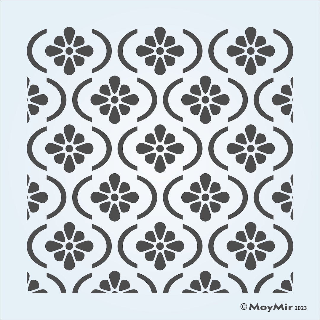 Flower Pattern Stencil Repeating Design for Furniture Walls - Etsy