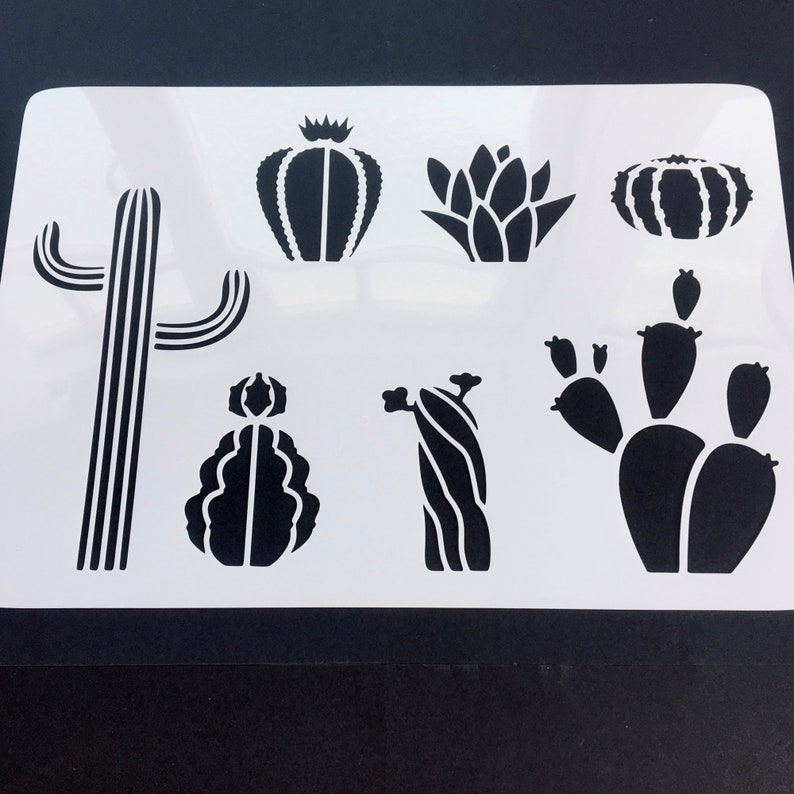 Cacti Stencil Template for Art Craft Fabric Scrapbooking Etc | Etsy