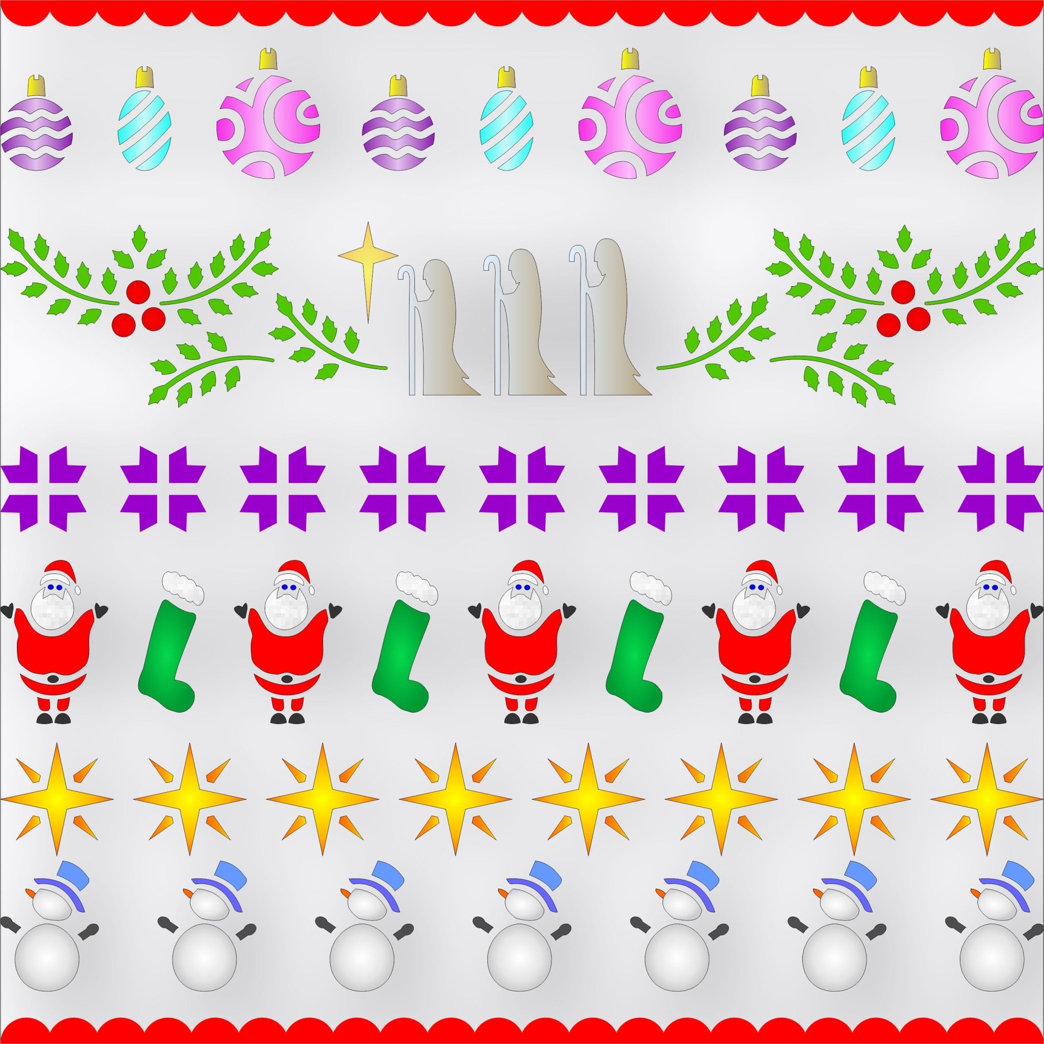 Christmas Stencil Set x 2 Decorations Cake decorating | Etsy