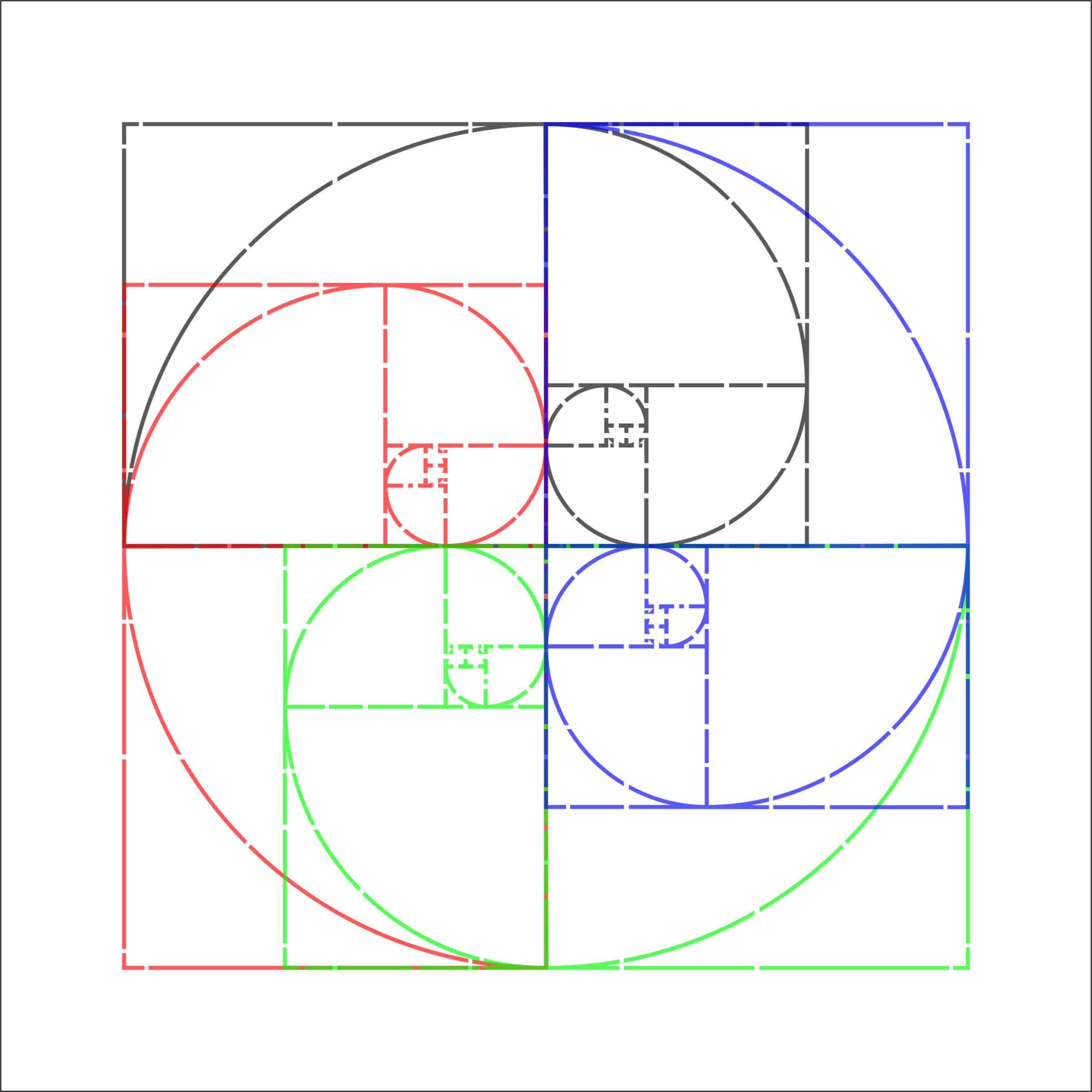 Fibonacci Sequence, Golden Ratio Stencil Template - Etsy