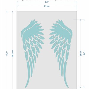 Angel Wings Stencil Template, Choose Wings up or Down, Choose Size - Etsy