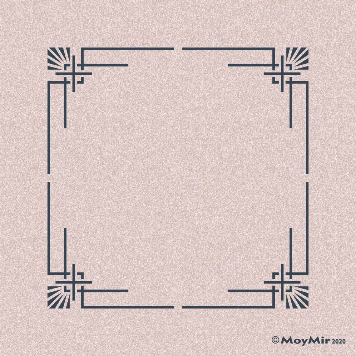 Art Deco Style Border Stencil - Etsy