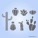 Cacti Stencil Template for Art Craft Fabric Scrapbooking Etc A4 - Etsy