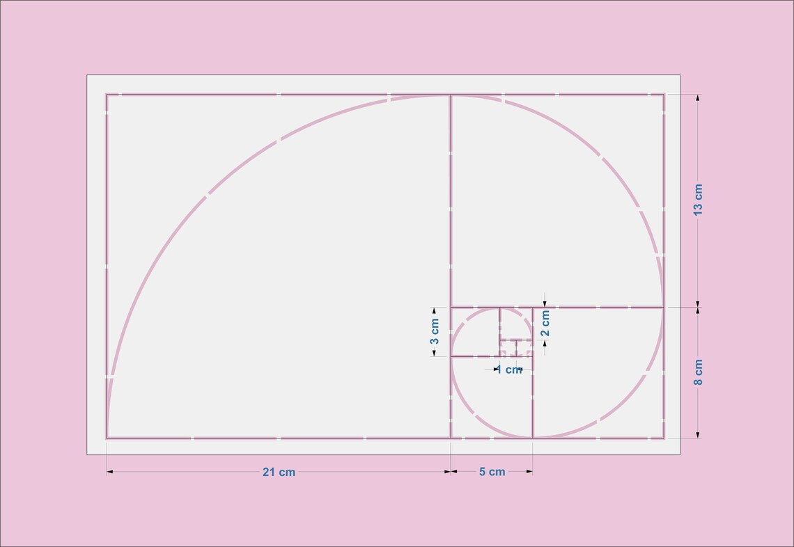 Fibonacci Sequence, Golden Ratio Stencil Template - Etsy