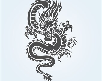 Chinese Dragon Head Stencil