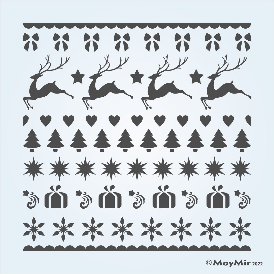 Christmas Stencil Set X 2 Decorations Cake Decorating - Etsy