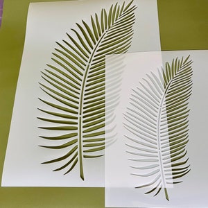 Palm Frond Leaf Design Stencil for Walls Fabric & Crafts - Etsy