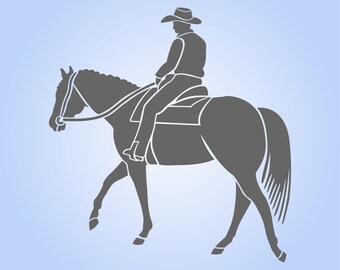 Cowboy Horse Rodeo Stencil, Reusable Cowboy Horse Rodeo Stencil, DIY ...