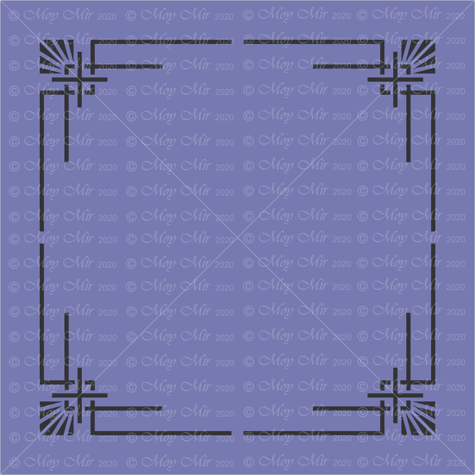 Art Deco Style Border Stencil - Etsy