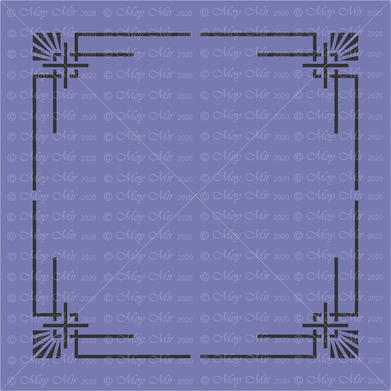 Art Deco Style Border Stencil - Etsy