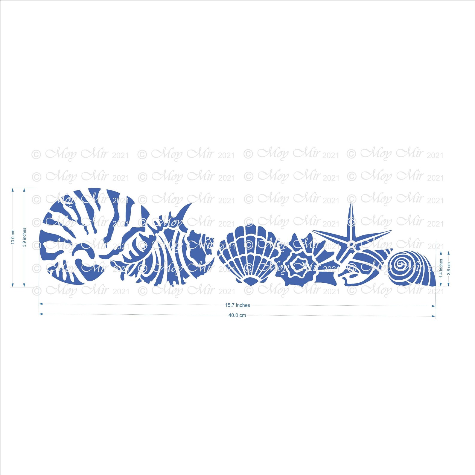 Decorative Seashell Border Edge Stencil - Etsy