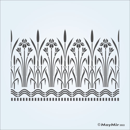 Tuscan Border Stencil © - Etsy