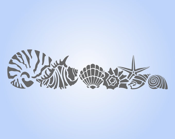 Scallop Shell Stencil From the Stencil Studio. Bathroom Stencils. Wall ...