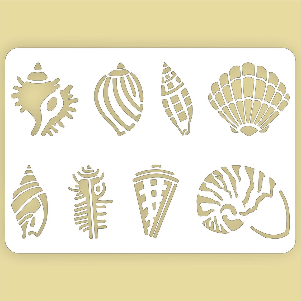 Decorative Shell Stencil Craft Scrapbooking Quilting Template - Etsy