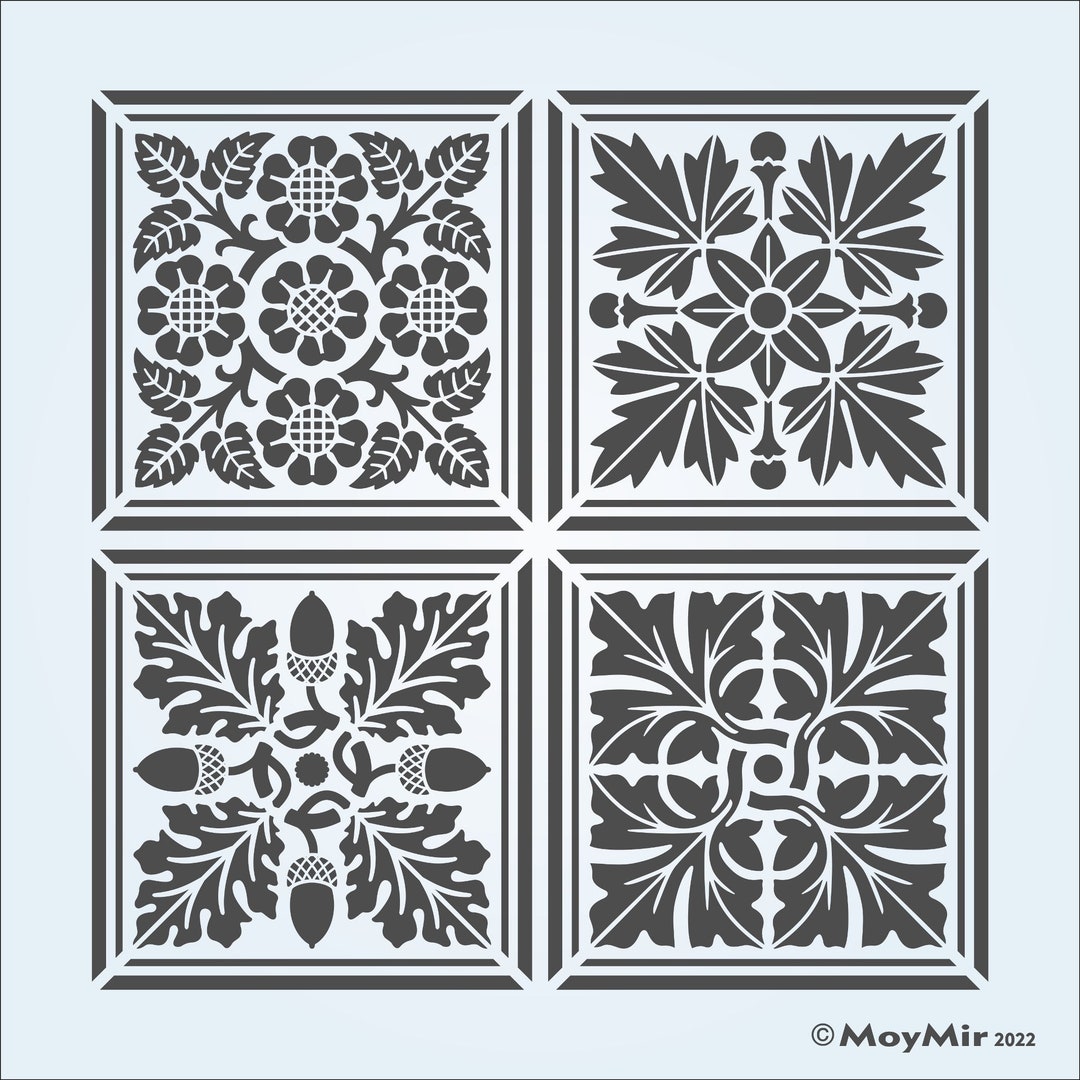 Set of 4 Greek Style Stencils for Tiles Walls & Craft Choose - Etsy