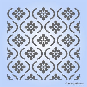 Flower Pattern Stencil Repeating Design for Furniture Walls - Etsy