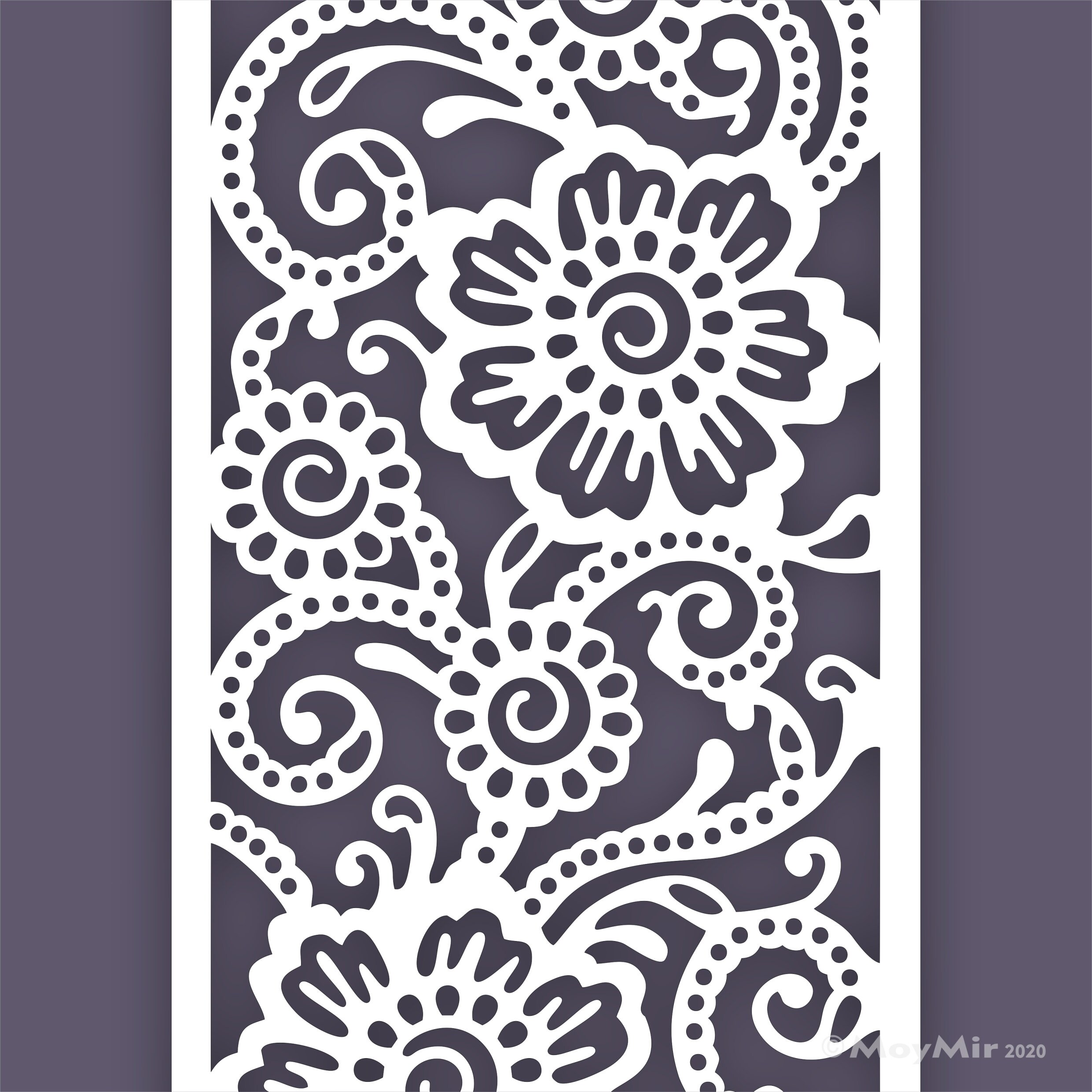 Flower Panel Rectangular Stencil for Arts and Crafts Wall | Etsy