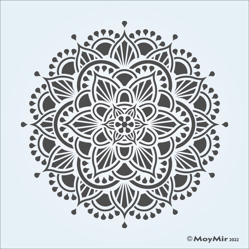 Mandala Large Stencil Choose Size Whole or Half Design 23 - Etsy