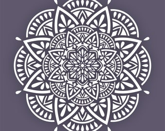 Mandala Large Stencil Choose Size Whole or Half Design 23 | Etsy