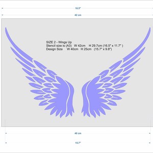 Angel Wings Stencil Template, Choose Wings up or Down, Choose Size - Etsy