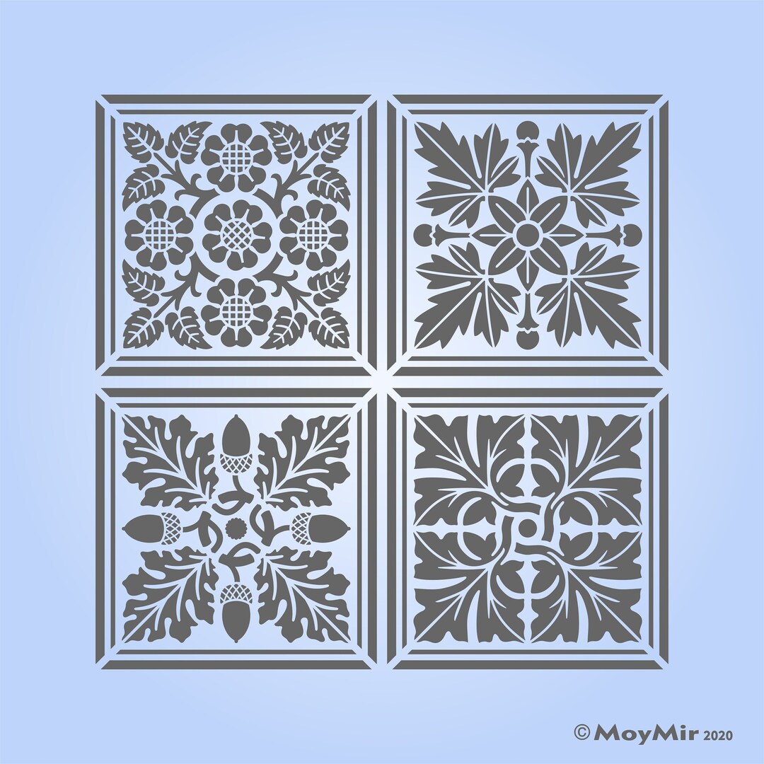 Set of 4 Greek Style Stencils for Tiles, Walls & Craft, Choose Size - Etsy