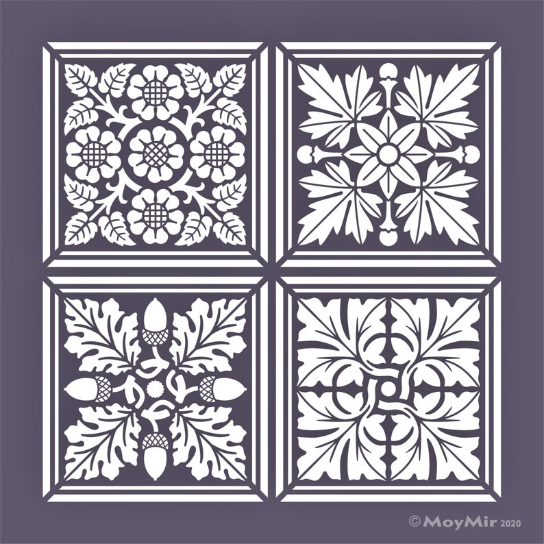 Set of 4 Greek Style Stencils for Tiles Walls & Craft Choose - Etsy