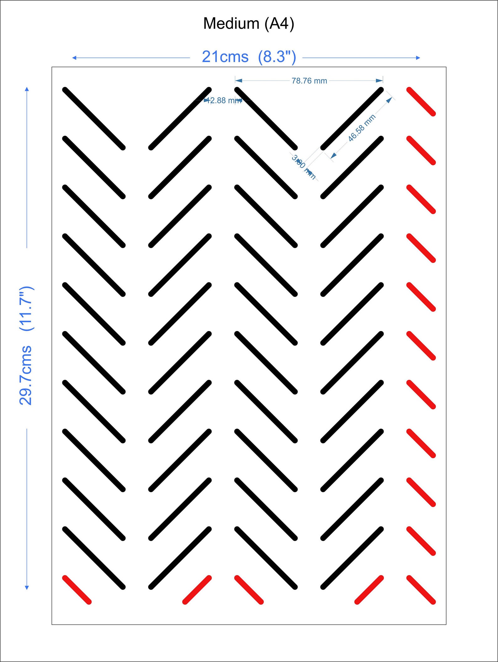 Herringbone Design Stencil for Walls Fabric & Crafts | Etsy