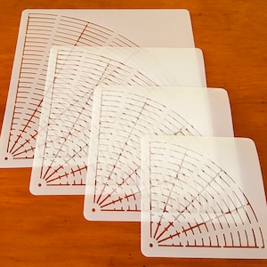 Large Quarter Mandala Circle Template Stencils 16 Sections - Etsy