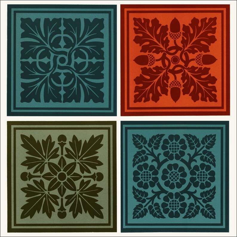 Set of 4 Greek Style Stencils for Tiles, Walls & Craft, Choose Size - Etsy