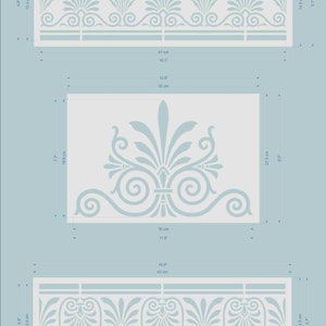 Greek Style Border & Centre Stencils, Set of 3 - Etsy