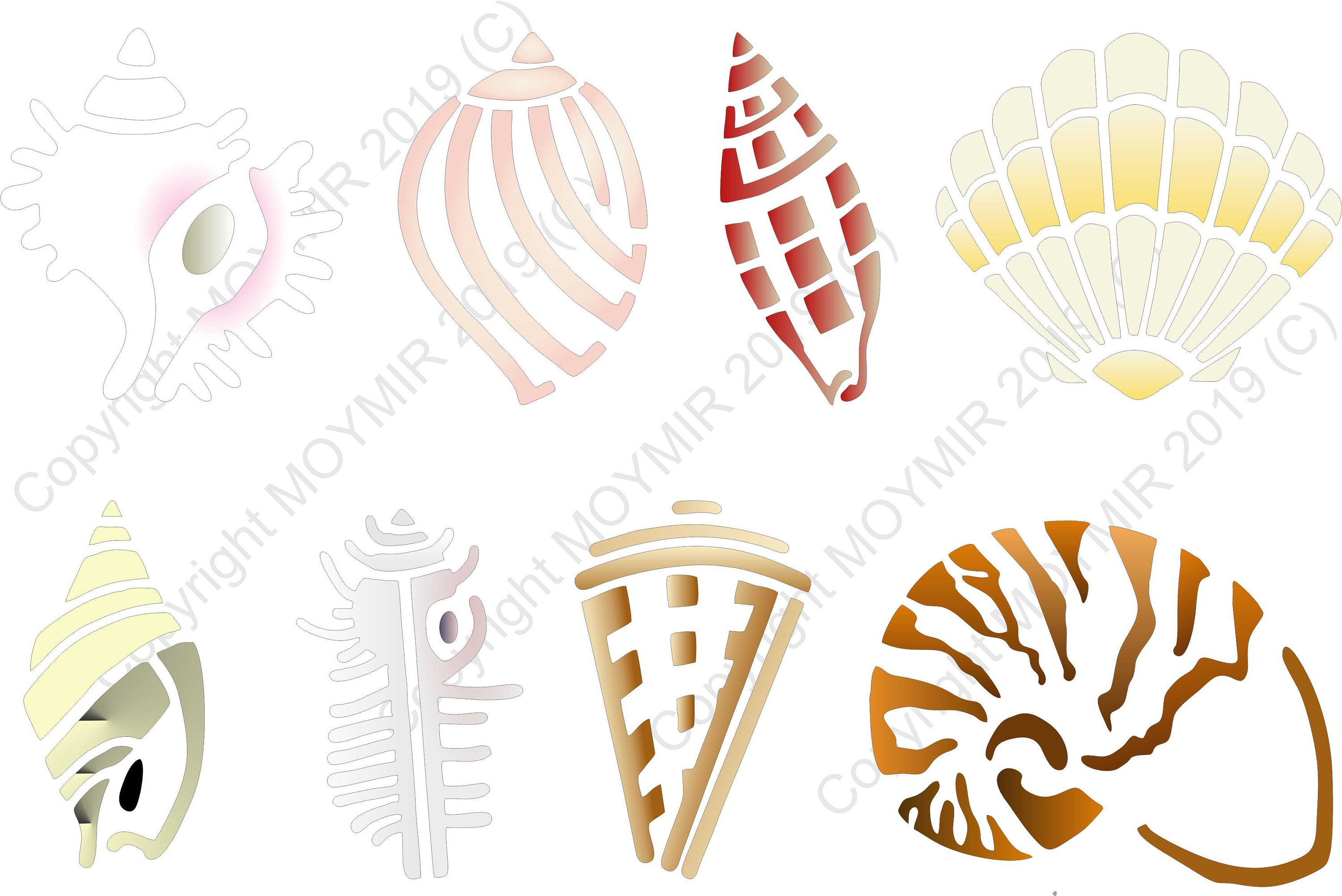 Decorative Shell Stencil Craft Scrapbooking Quilting Template | Etsy