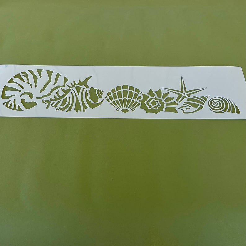 Decorative Seashell Border Edge Stencil - Etsy